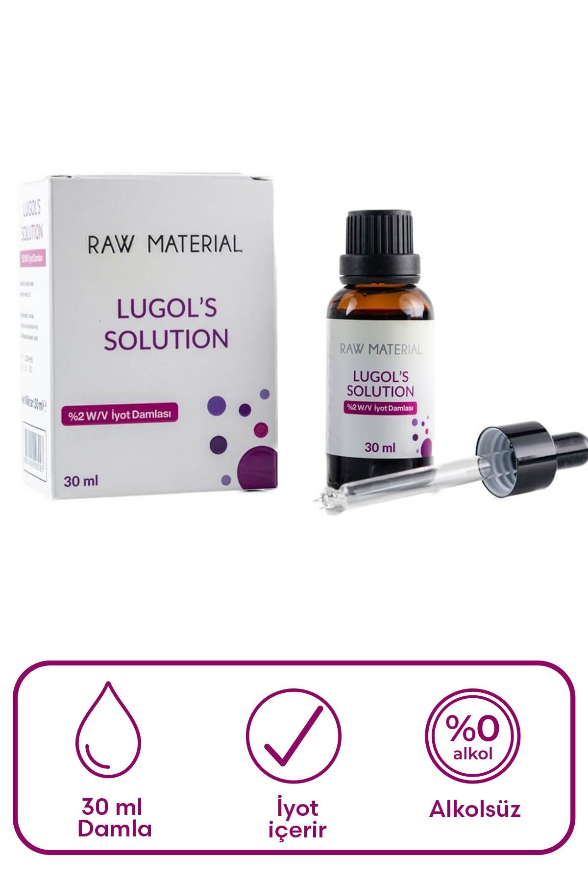 Raw Material Lugols Solution İyot %2 Damla - 30 ml | Eczaclick – ECZAclick